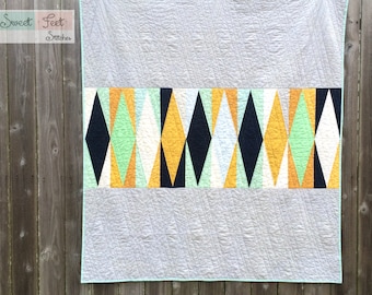 Geometric quilt | Etsy