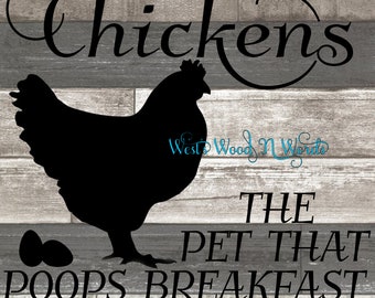 Chicken poop sign | Etsy