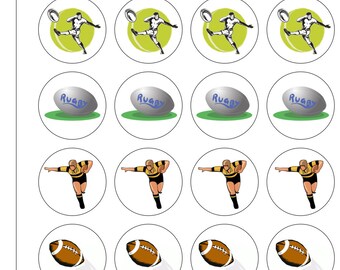 Rugby cake topper | Etsy