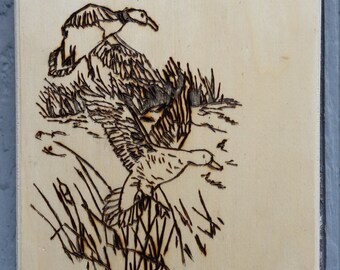 Duck wood burning | Etsy