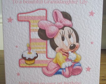Minnie mouse cards | Etsy