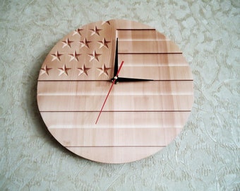 American flag clock | Etsy