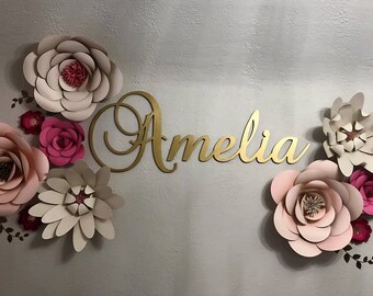Gold name sign | Etsy