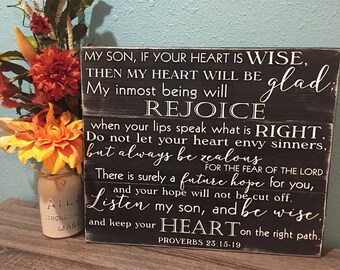 Scripture wood sign | Etsy