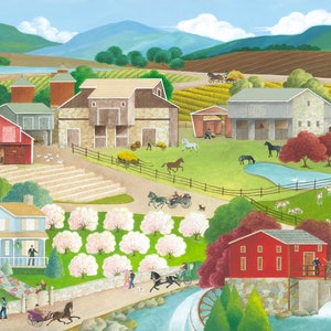 Folk art prints | Etsy