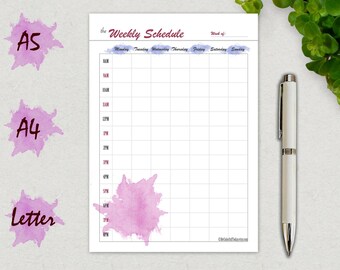 Weekly Planner Printable 20 pack // Weekly schedule