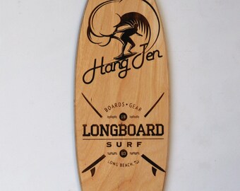 Surfboard name plate Surfboard sign surfboard decor custom