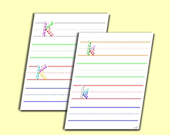 Preschool Writing Paper Lined Paper for Kindergarten