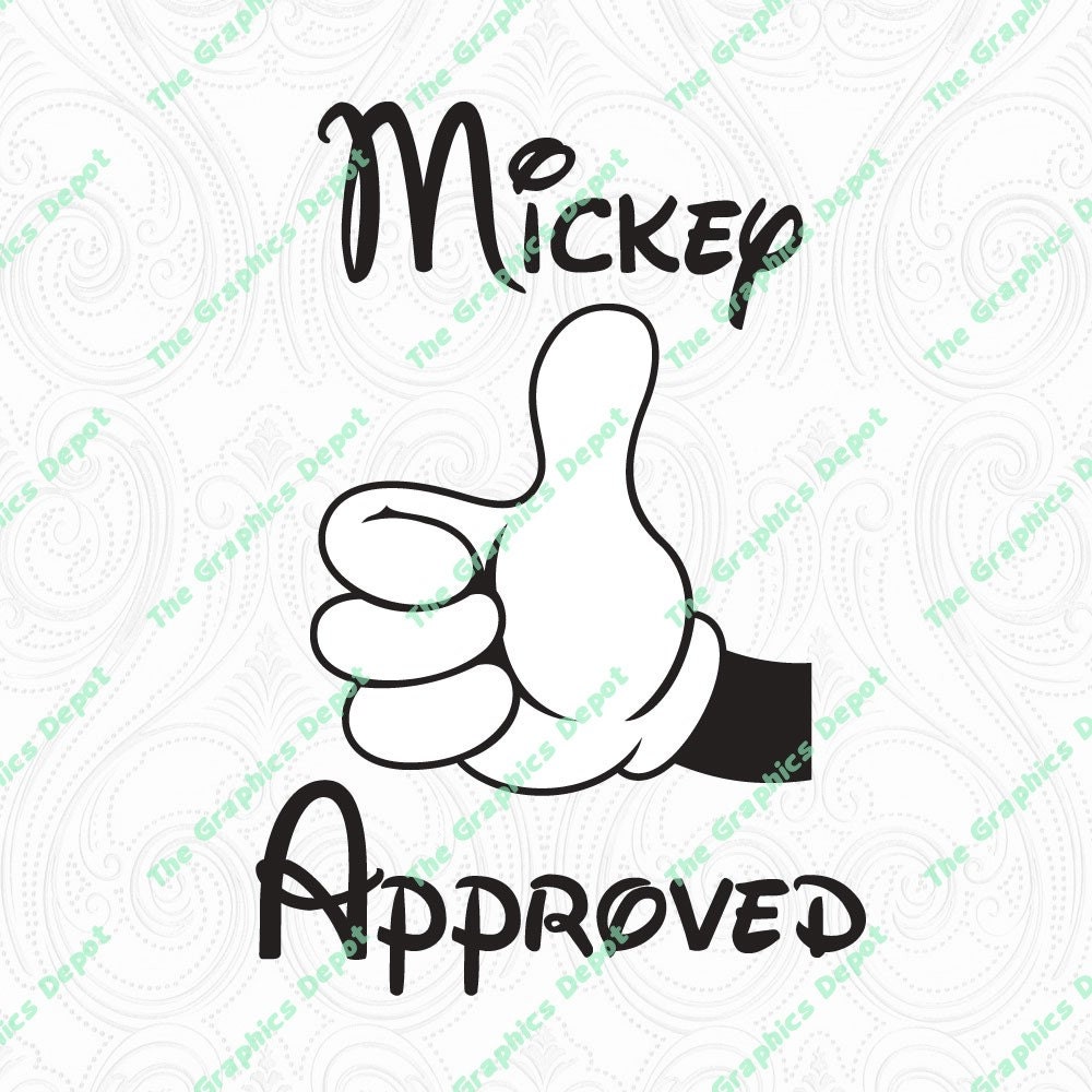 Mickey Mouse Mickey Approved Thumbs Up svg dxf pdf eps