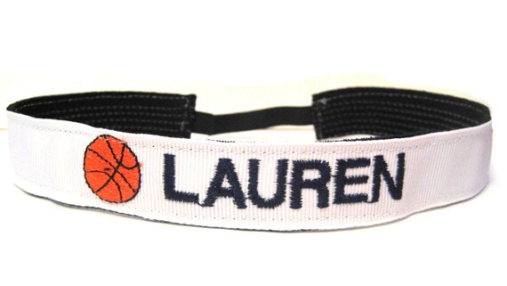 Items similar to Custom Basketball Athletic Sport Headband - add Player ...