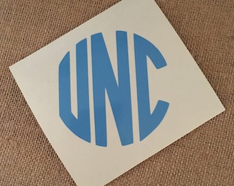 Unc vinyl decal | Etsy