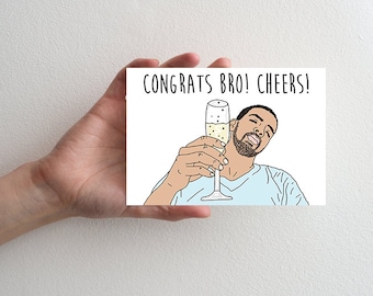 Congratulations Card Drake Card Handmade Greeting Husband