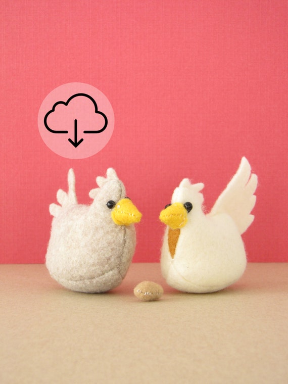 Roosting Hen sewing pattern instant download PDF DIY craft