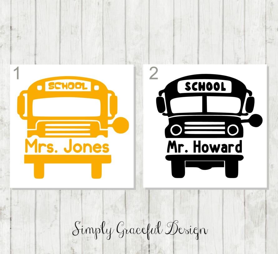 School Bus Decal Personalized Bus Driver Decal Bus Driver