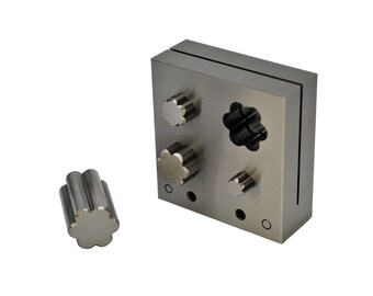 5 PC Star Shaped Disc Cutter Punch Tool Gold Silver Metal