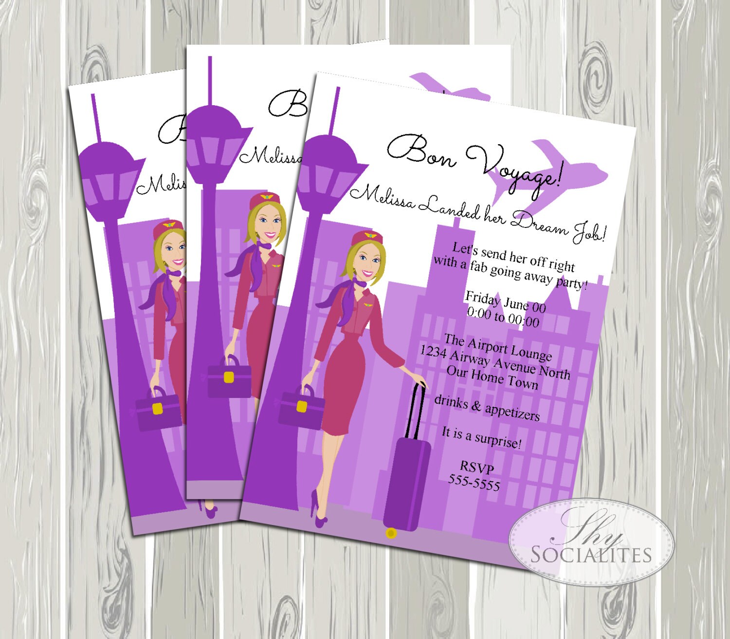 Airport Invitation / Going Away Party / Bon Voyage Party