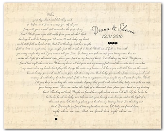 First dance lyrics | Etsy