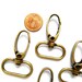 4 Antique Bronze Trigger Snap Hook Lobster Swivel Clasps