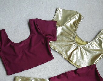 Gold crop top | Etsy