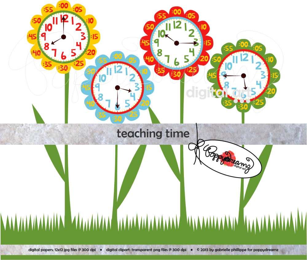 Teaching Time Clipart: Digital Clip Art Pack 300 dpi School