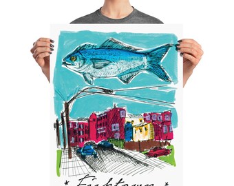 Fishtown Hand-Drawn Map Philadelphia