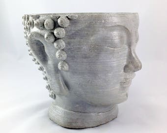 Buddha head pot | Etsy