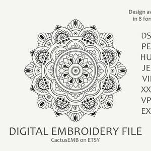 Mandala embroidery | Etsy