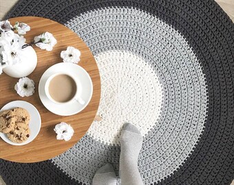 Crochet floor rug | Etsy