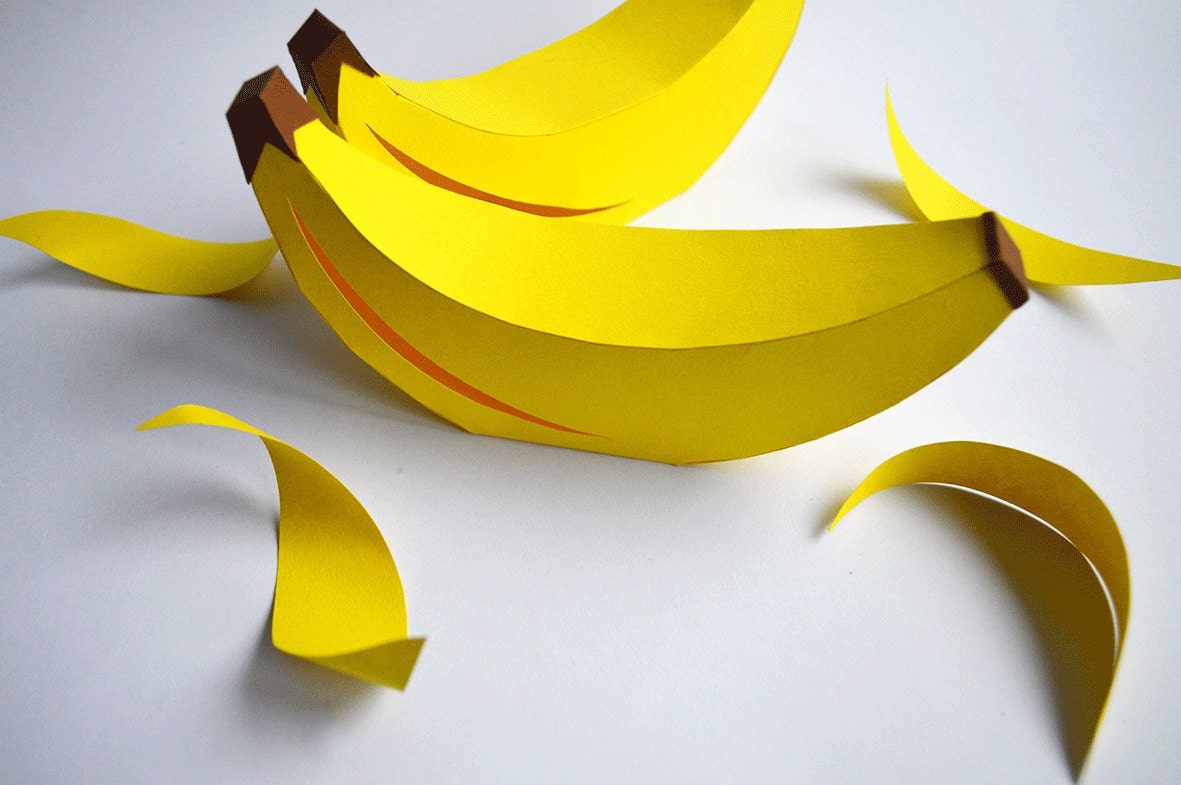 DIY Paper Banana Ornament/Decoration/Gift