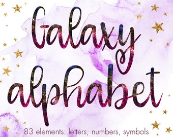 Galaxy alphabet | Etsy