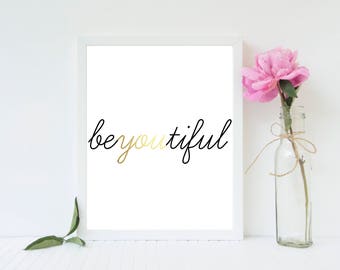 Beyoutiful wall art | Etsy