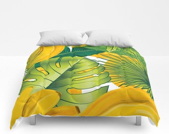 Palm leaf comforter | Etsy