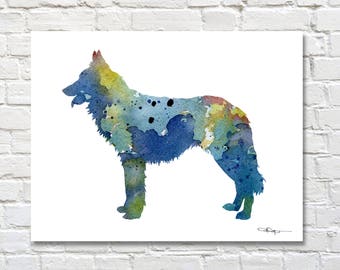 Abstract dog art | Etsy