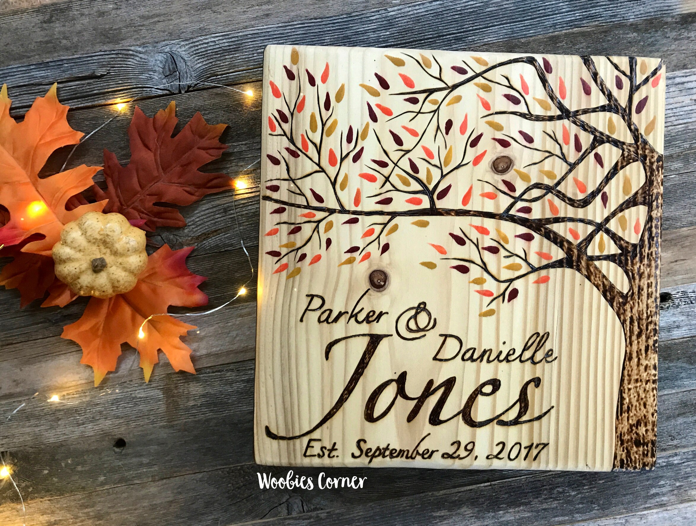 Fall Wedding Custom wood sign Personalized wood sign Fall