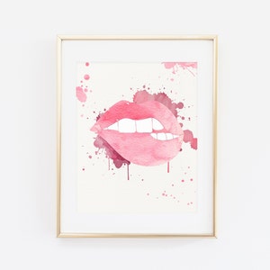 Watercolor lips | Etsy