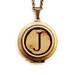 Vintage Alphabet Locket Monogram Initial Locket Necklace