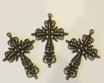 Ornate cross pendant | Etsy