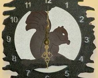 Squirrel clock | Etsy