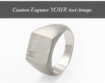 Mens signet ring | Etsy