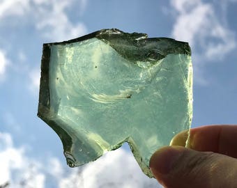 Green slag glass | Etsy