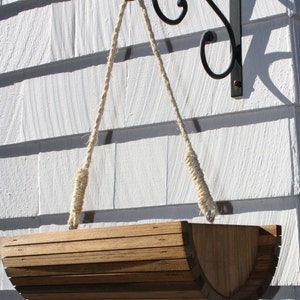 Wood hanging planter | Etsy
