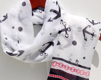 Nautical scarf | Etsy