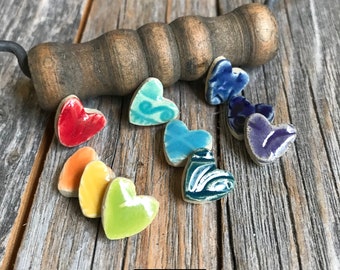Ceramic hearts | Etsy