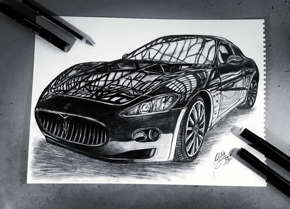 Maserati GranTurismo / Maserati Car Drawing/ Car Drawing/