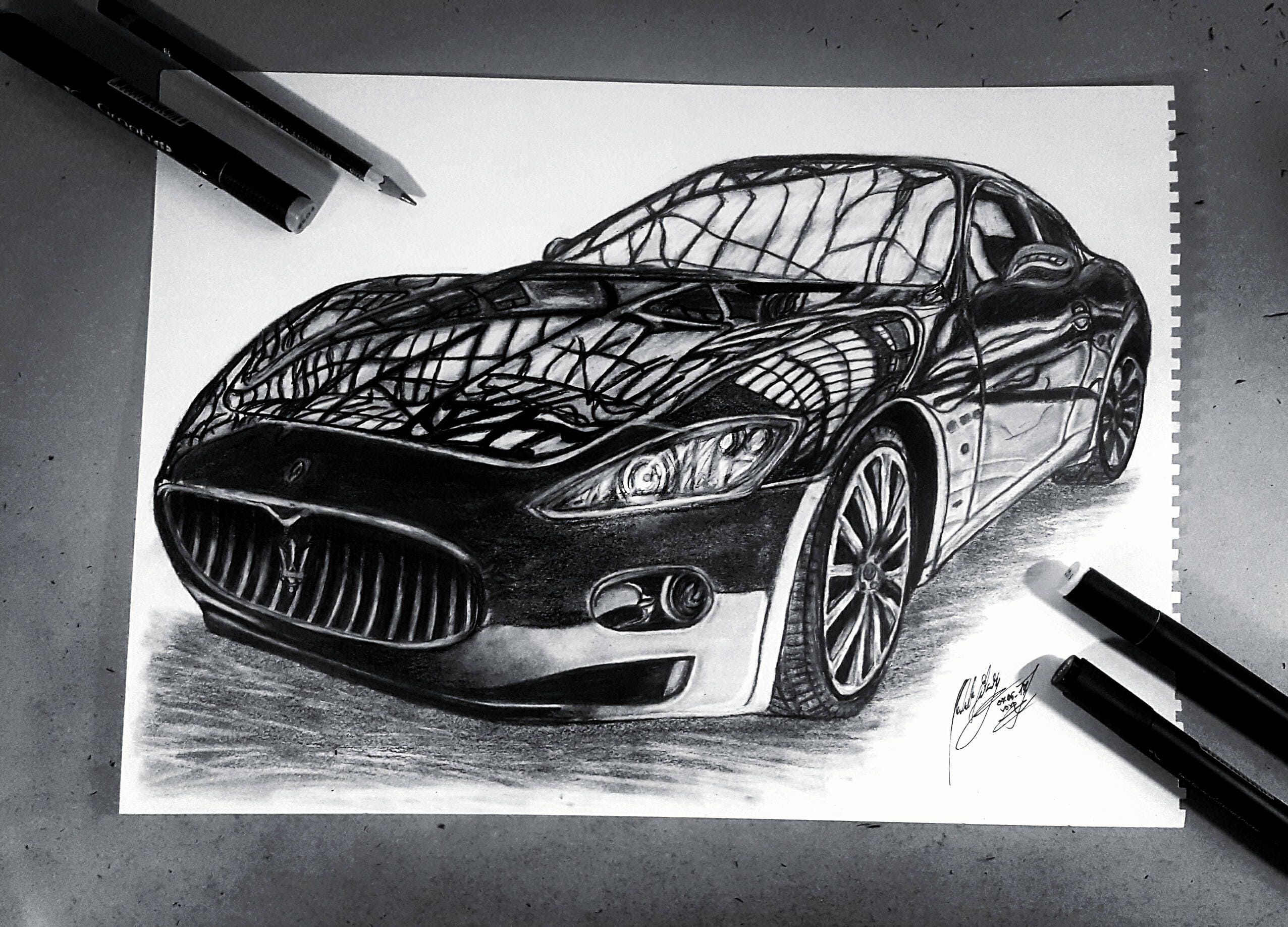 Maserati GranTurismo / Maserati Car Drawing/ Car Drawing/