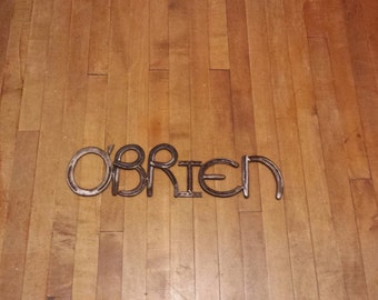 Horseshoe letters | Etsy