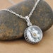 sterling silver compass necklace GUIDANCE antiqued