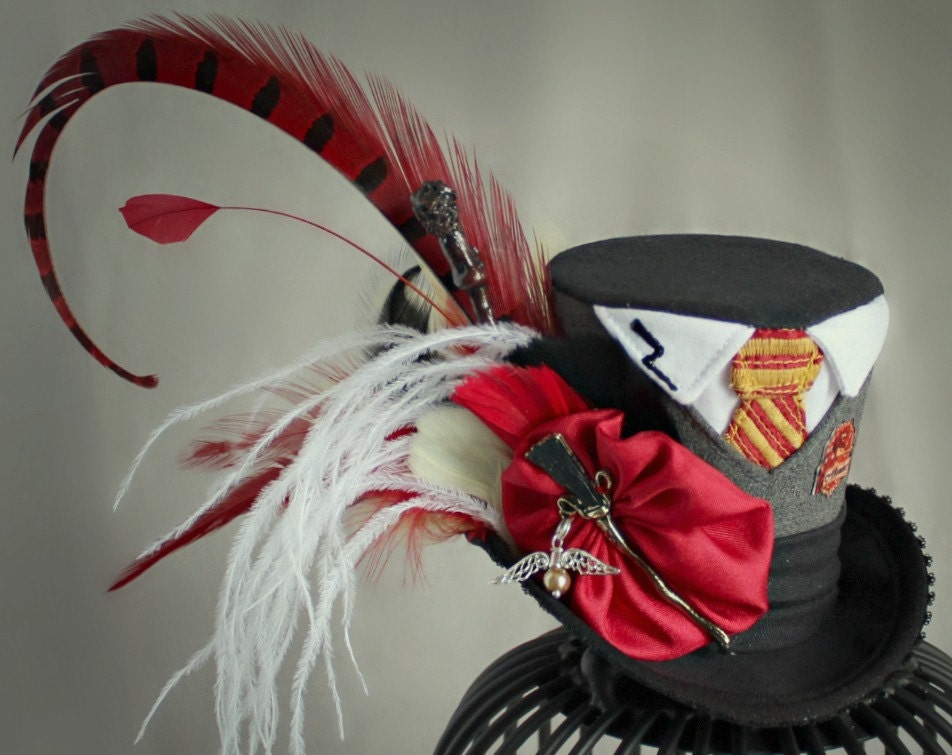 Wizard Mini Top Hat Wizarding School Hat Red Black Yellow
