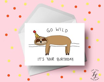 Printable Sloth Girl Birthday Party Supplies Sloth