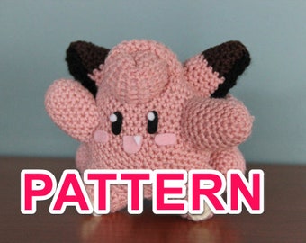Cleffa Amigurumi Crochet Pattern inspired by Pokémon